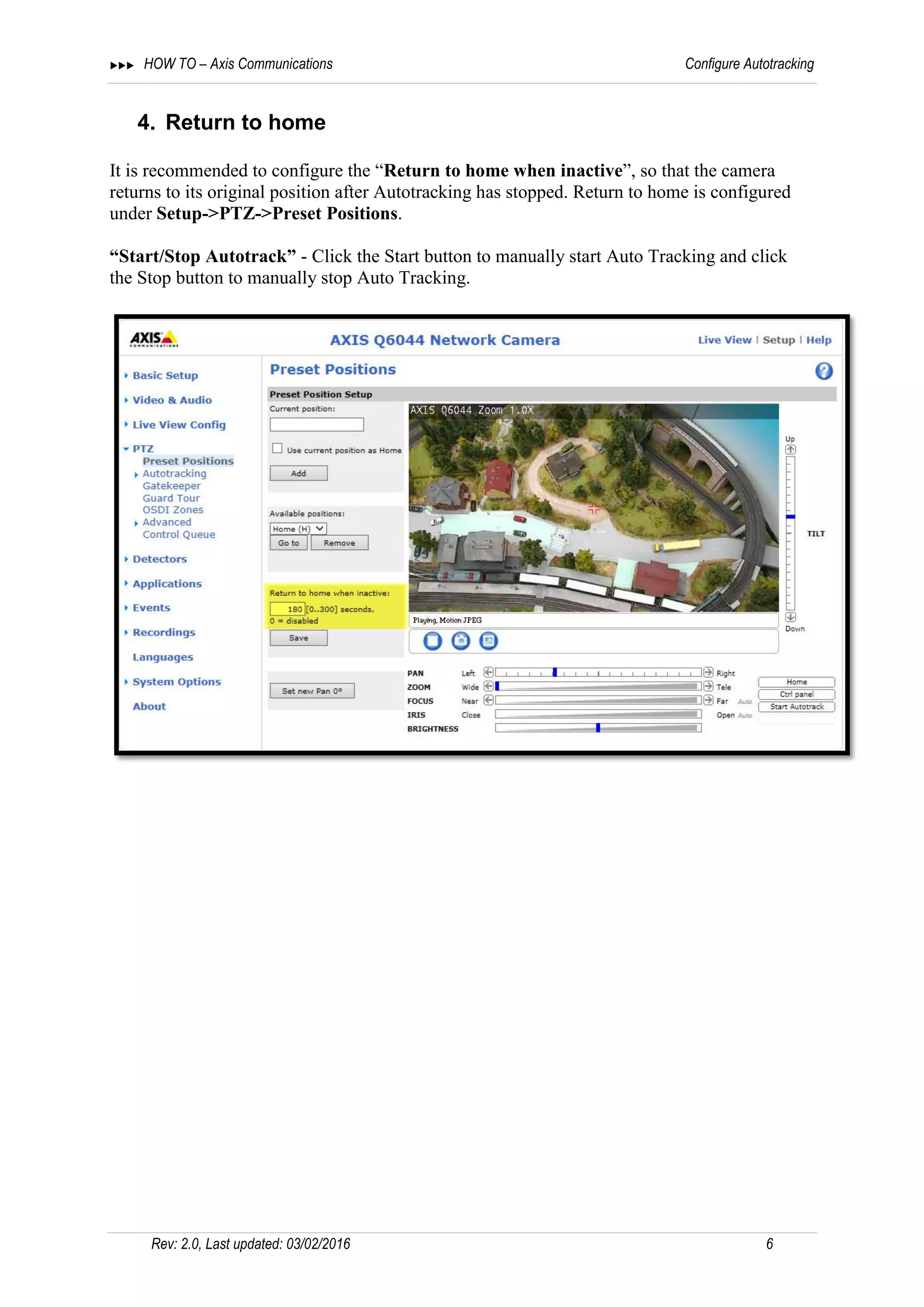 AXIS_PTZ_Autotracking_configurationhelp | PDF