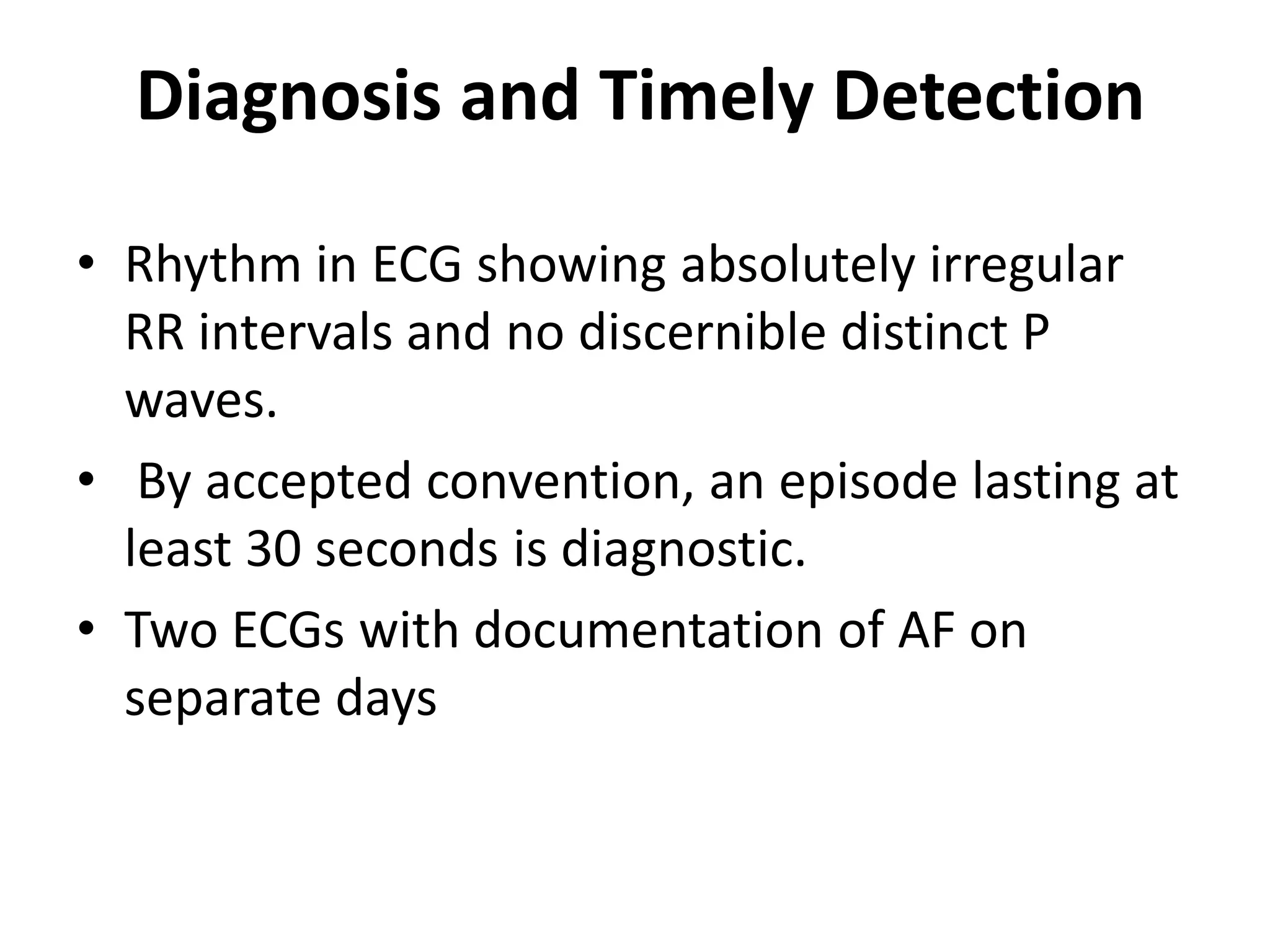Atrial Fibrillation-Detection and management | PDF