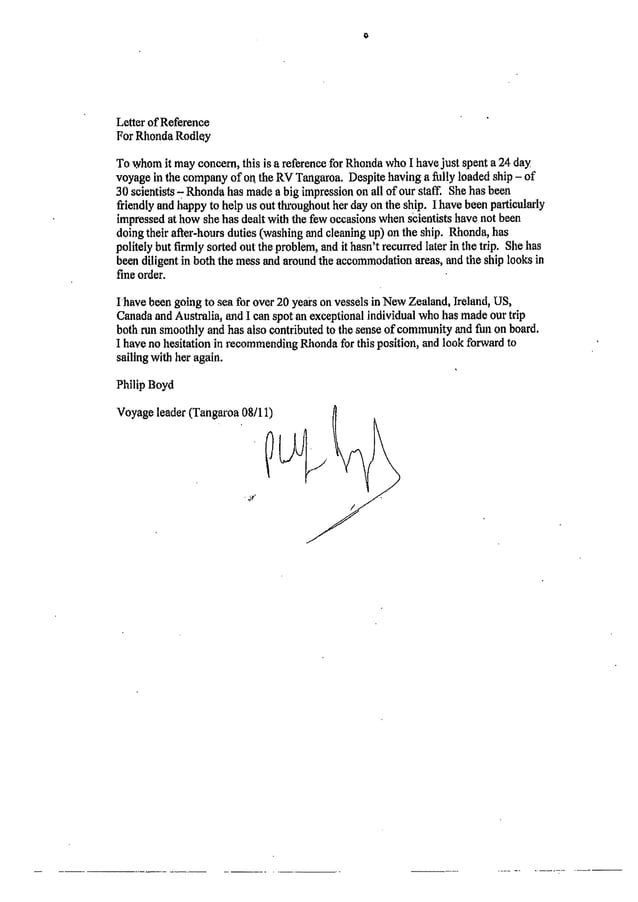 Cert of Service & Reference letters | PDF