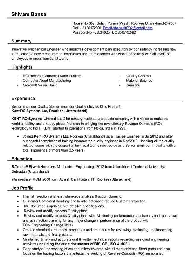 Resume shivam | PDF