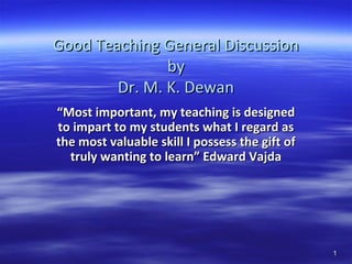 Good Teaching | PPT