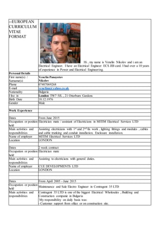 CV - Venelin Nikolov | DOCX