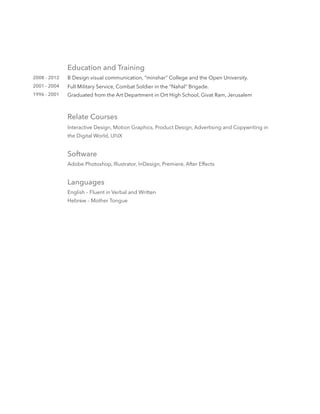 Nadav Ben CV9 | PDF