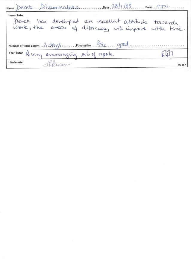 KPS School Report January 1985 - Bookmarked | PDF