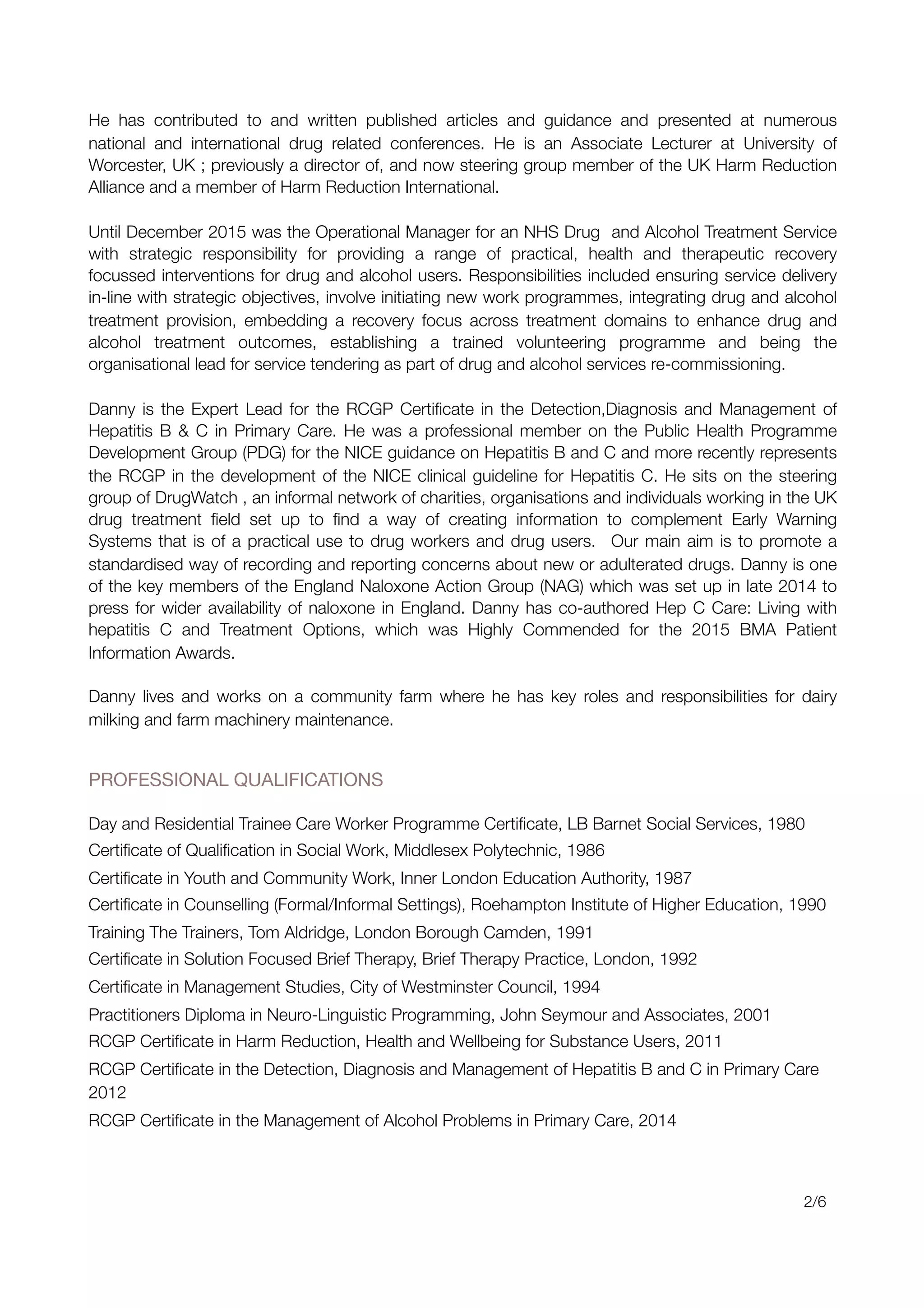 Danny Morris Resume 2016 | PDF