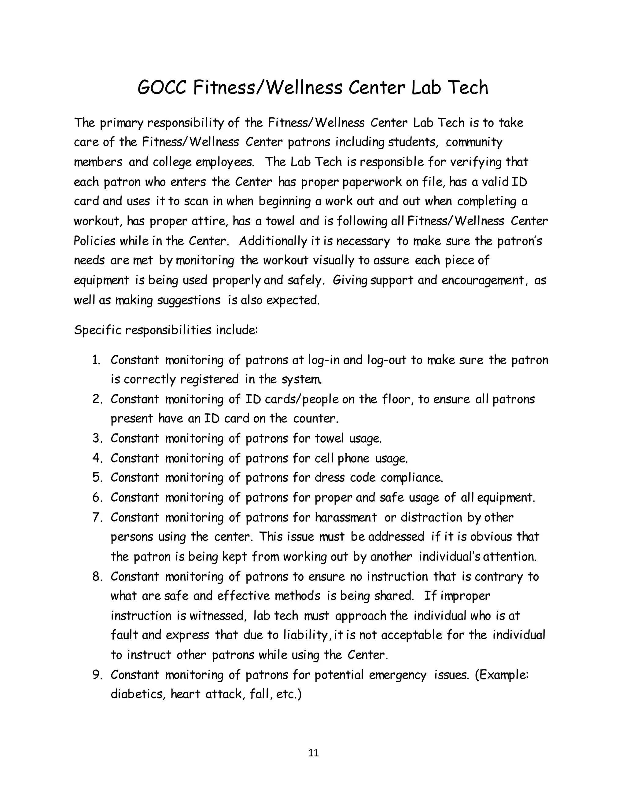 staff manual in sequence | DOCX