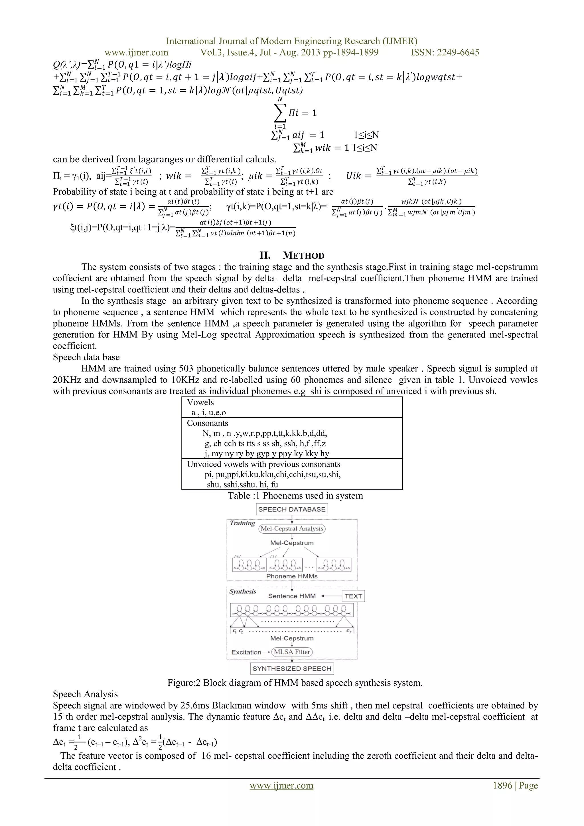 HMM-Based Speech Synthesis | PDF