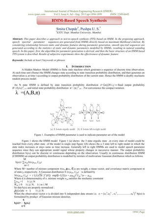 HMM-Based Speech Synthesis | PDF