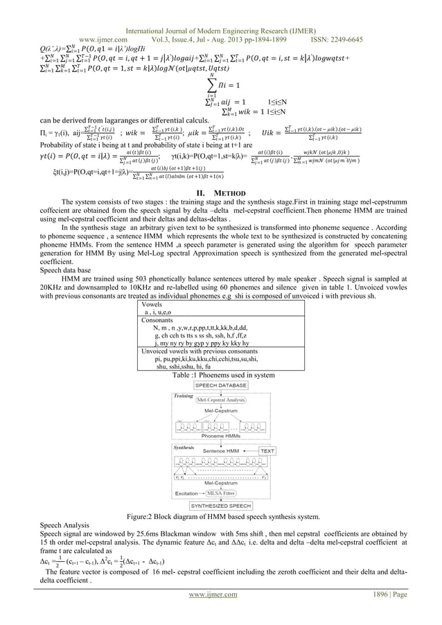HMM-Based Speech Synthesis | PDF