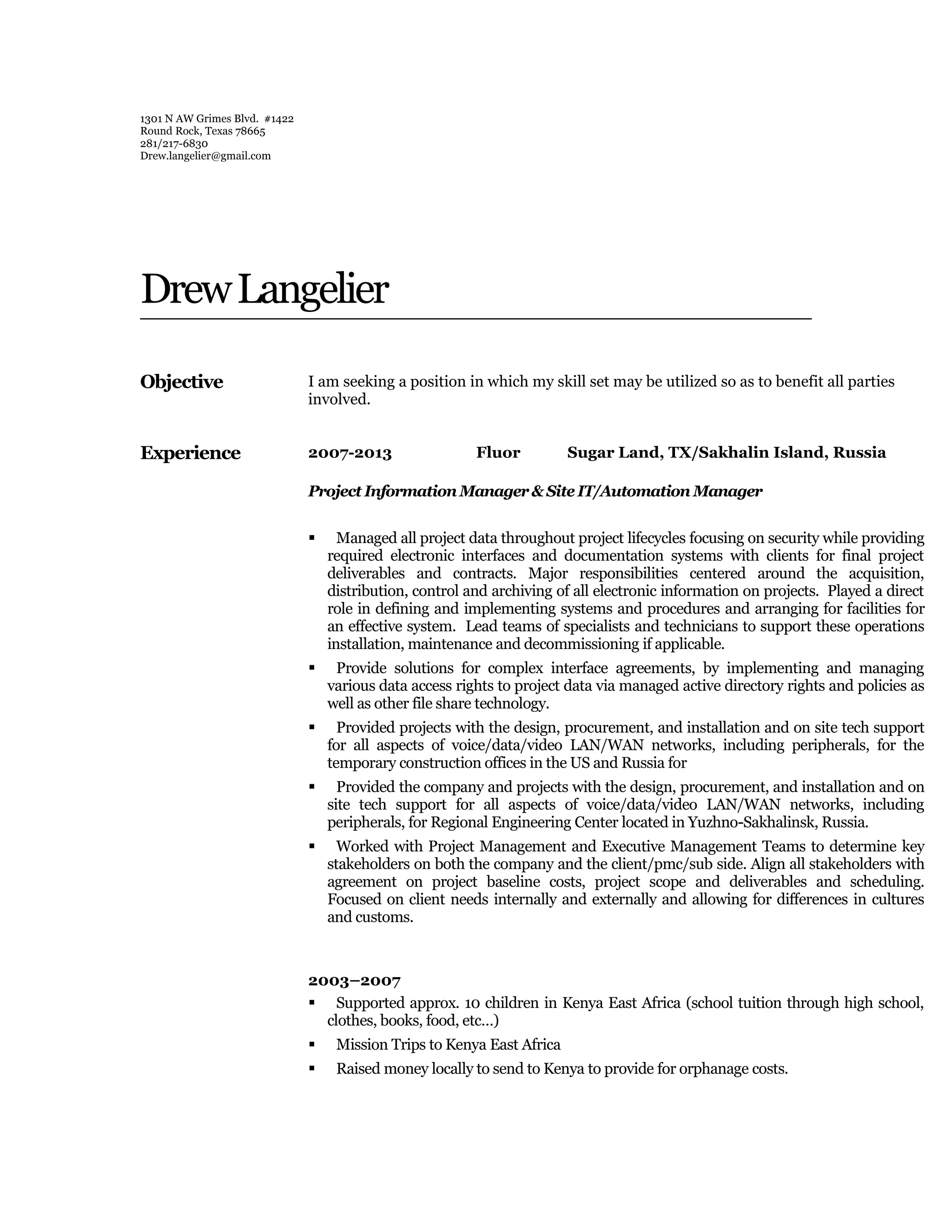 Drew Langelier_Resume-1 | PDF
