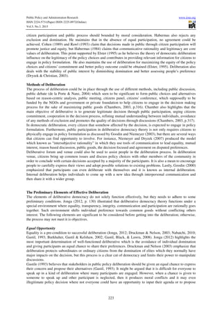 The Use of Deliberative Democracy | PDF