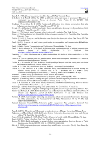 The Use of Deliberative Democracy | PDF