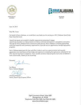 Thank you letter-Ms. Jones | PDF