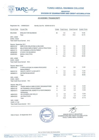 Diploma Transcript | PDF