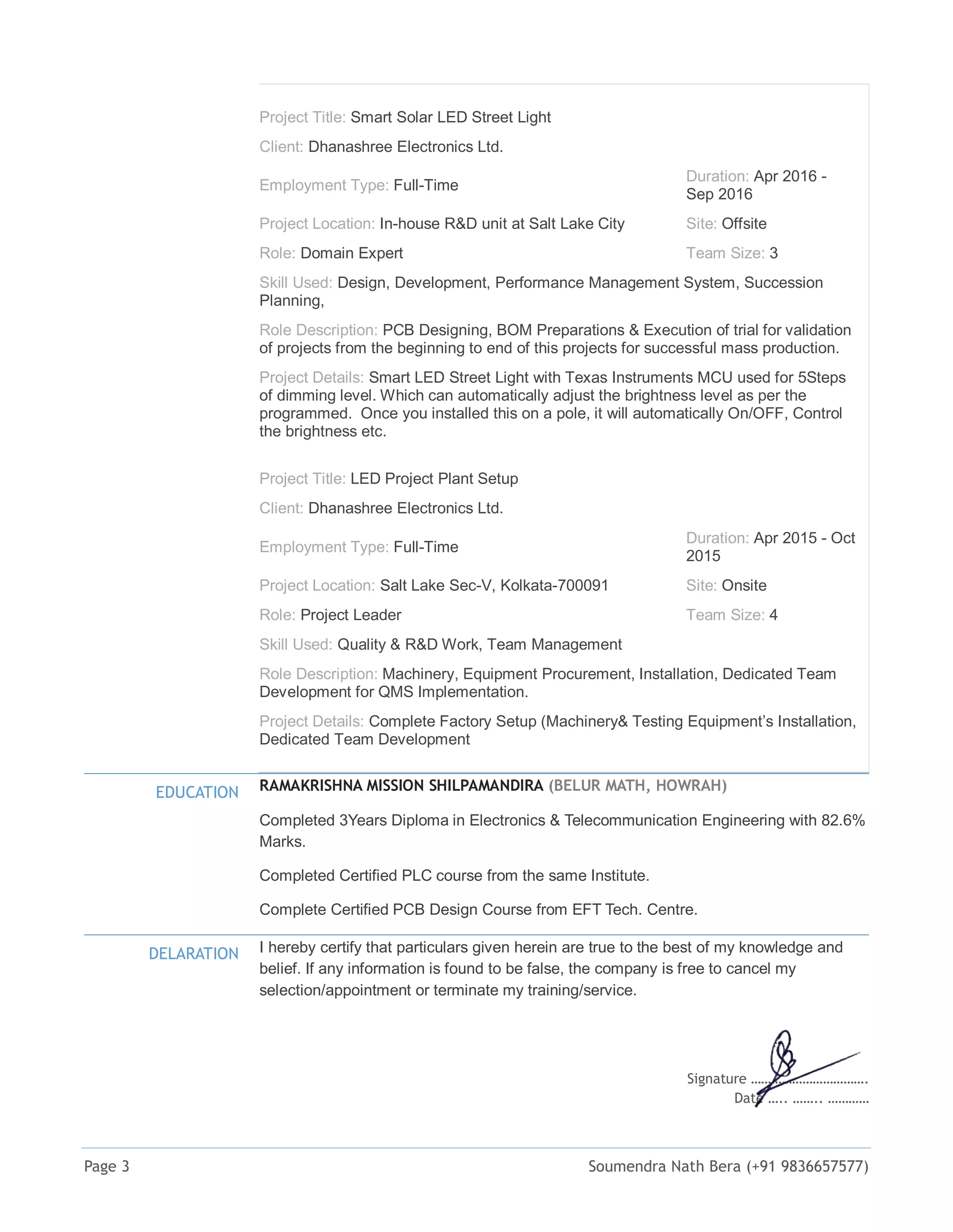 Resume 2017 Signed | PDF | Business | Business and Finance