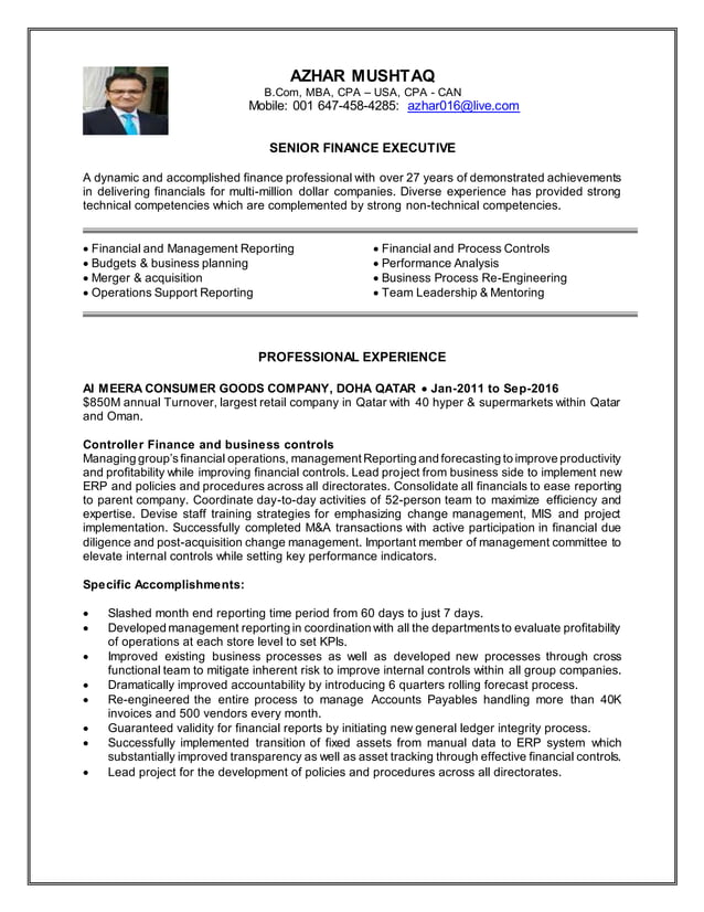 Resume Azhar Oct-16 | DOCX