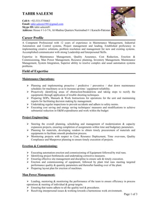 Resume E&I | PDF