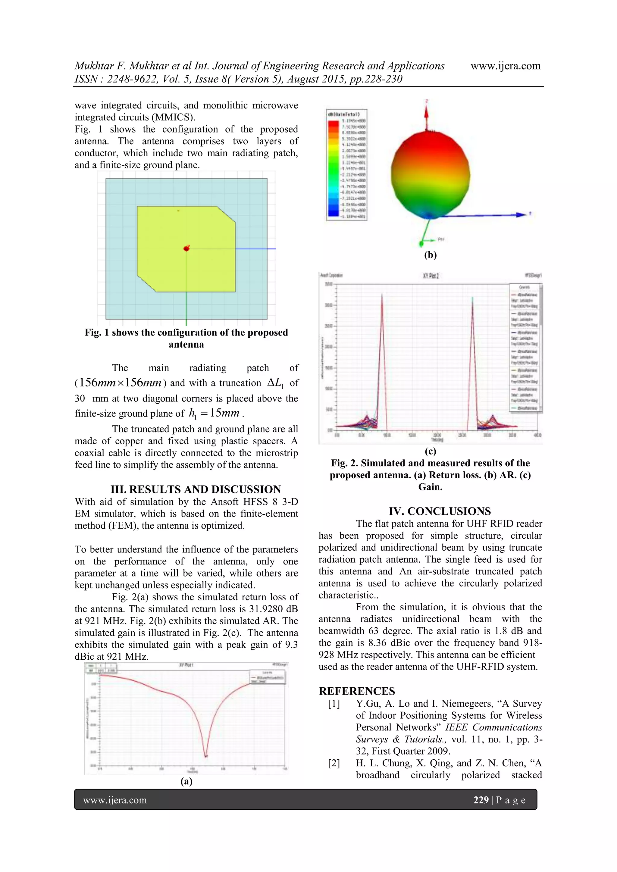 A Simple Uhf Rfid Circularly-Polarized Reader Antenna Design | PDF | Radio Control | Hobbies ...