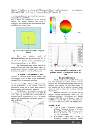 A Simple Uhf Rfid Circularly-Polarized Reader Antenna Design | PDF | Radio Control | Hobbies ...