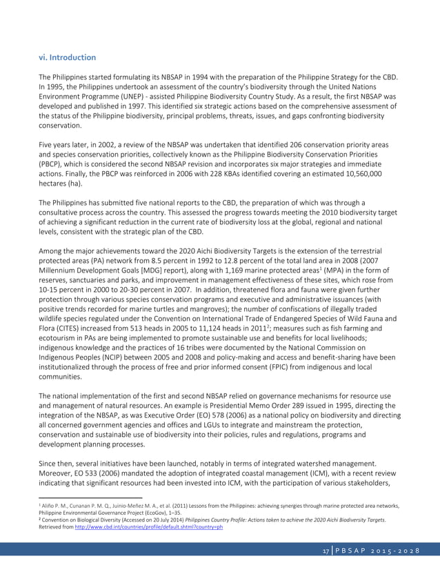 Philippine NBSAP 2015-2028 | PDF