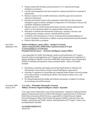 Resume | DOC | Defense Industry | Industries