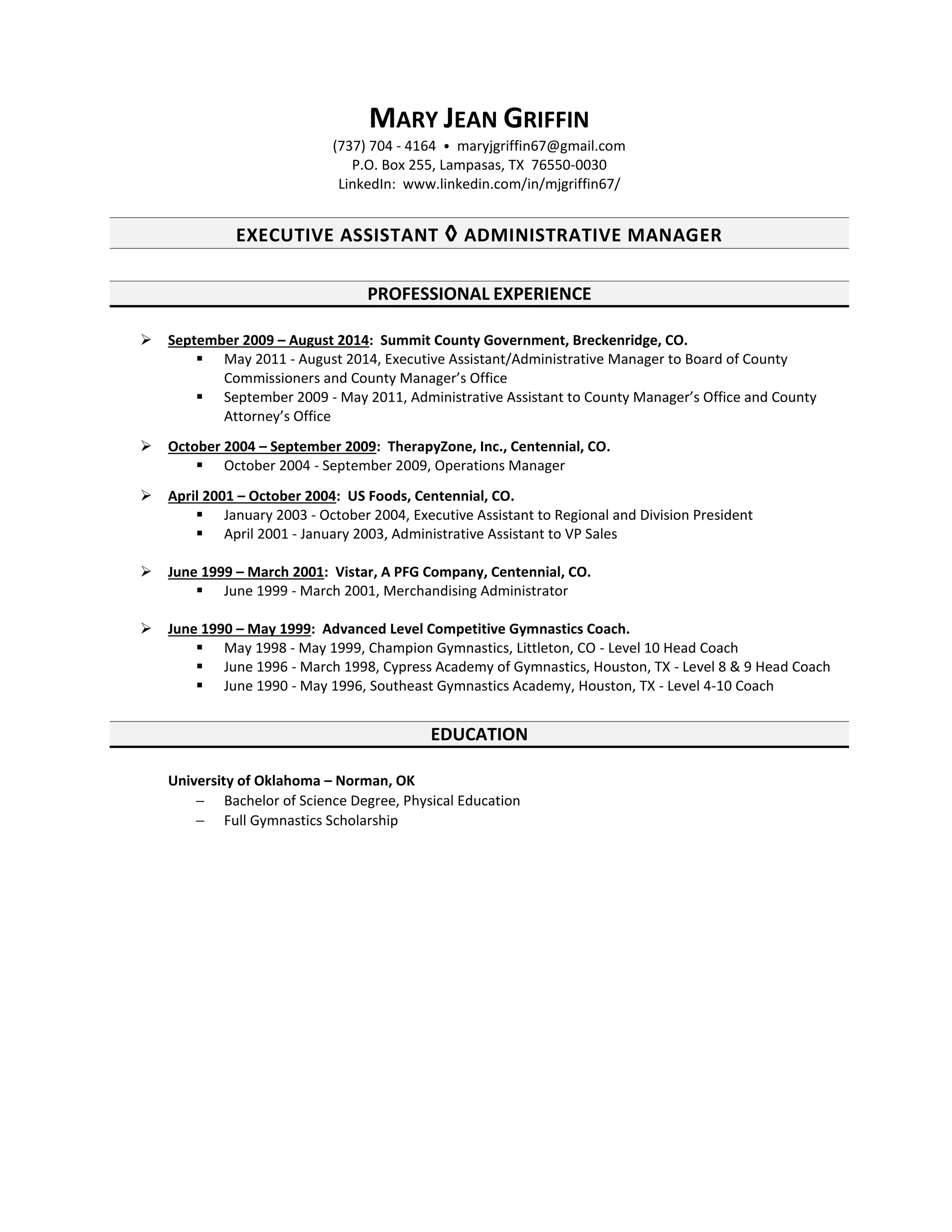 MJ Griffin Resume Oct 2014 | PDF