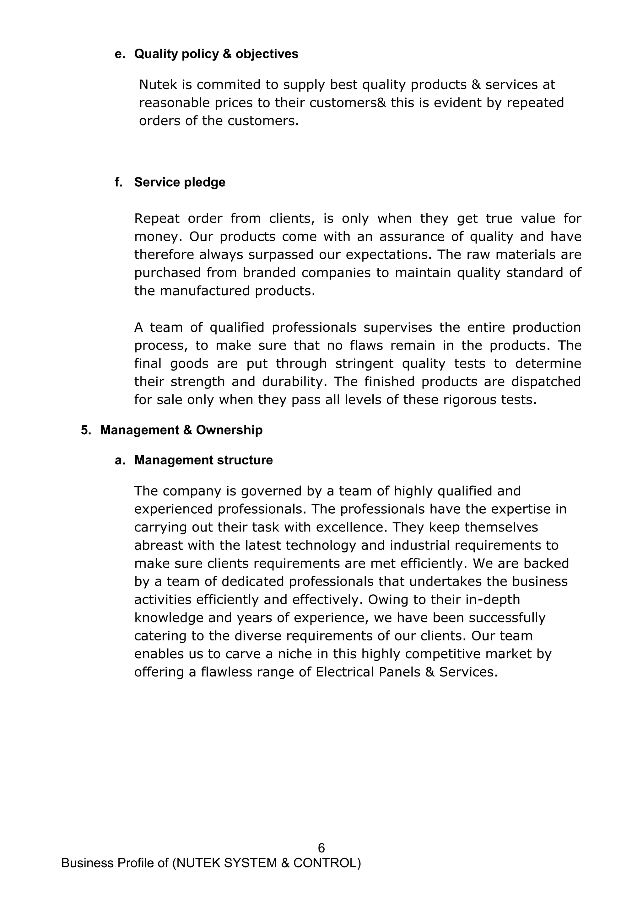nutek_business_profile detailed | PDF