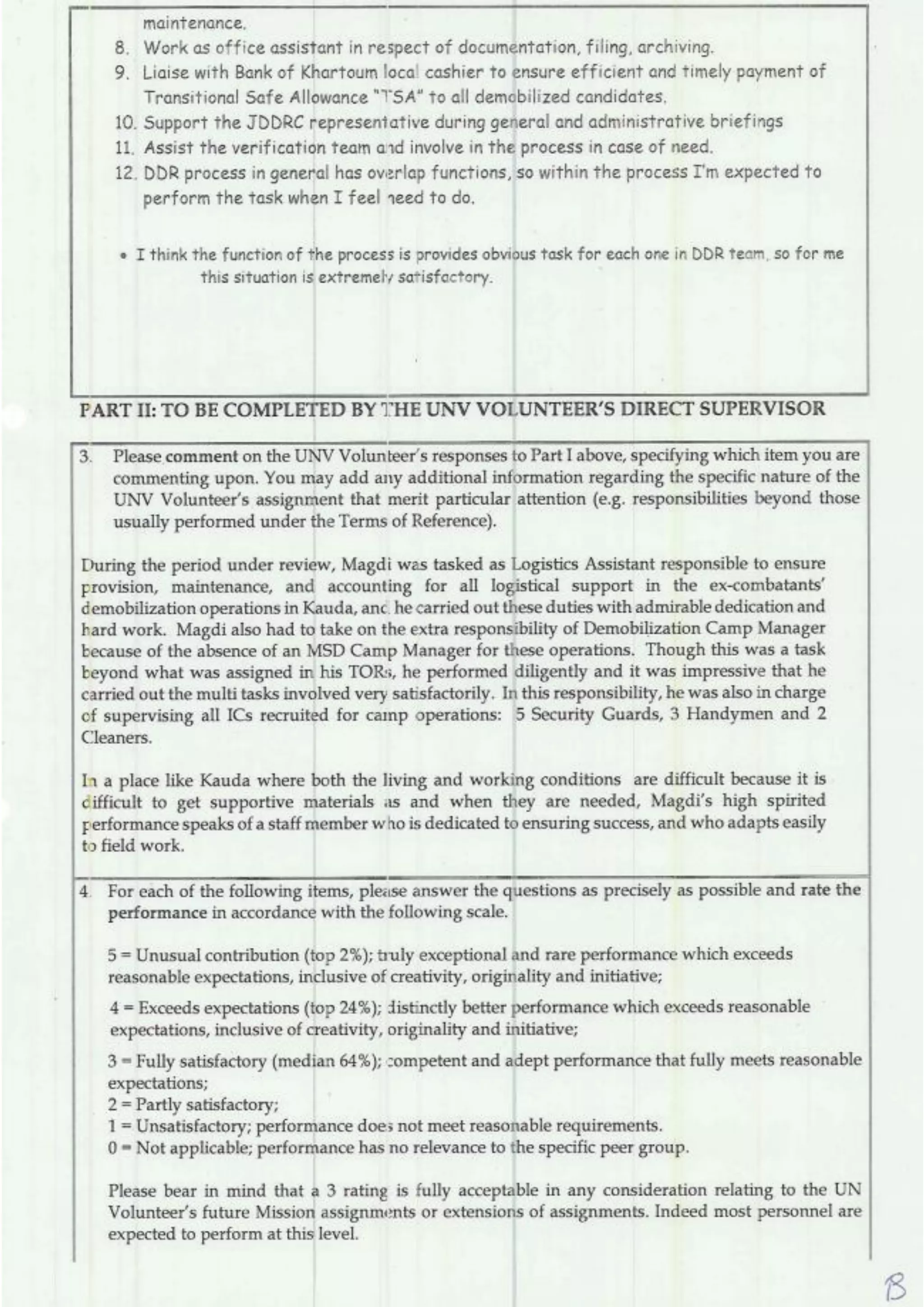 UN Performance Appraisal Report | PDF