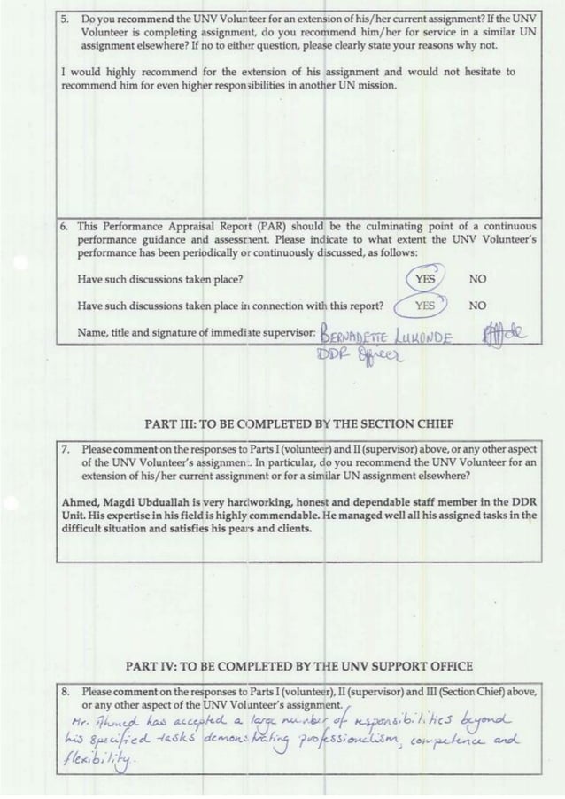 UN Performance Appraisal Report | PDF