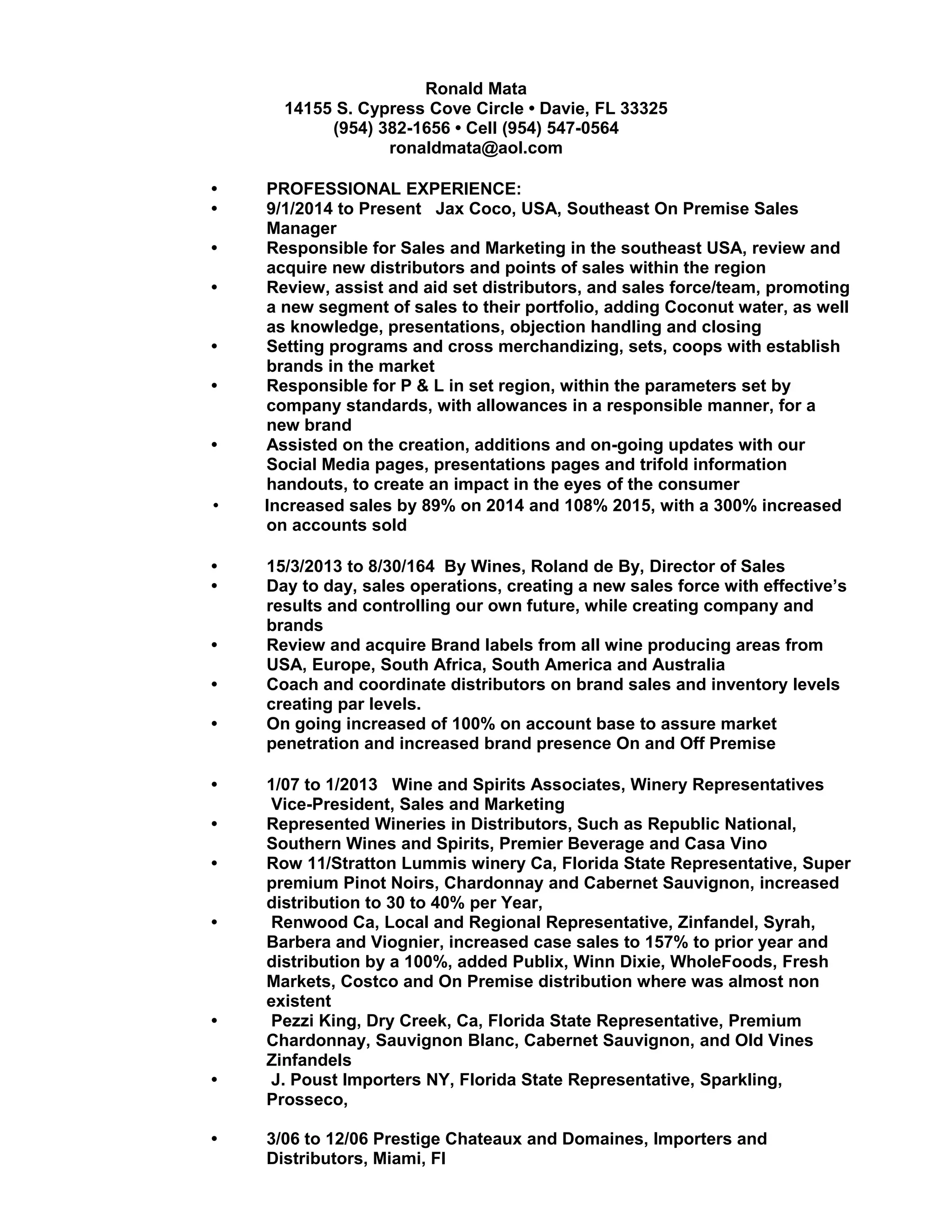 Ronald Mata Resume Word.docx2016Revised 6:16 copy | ODT