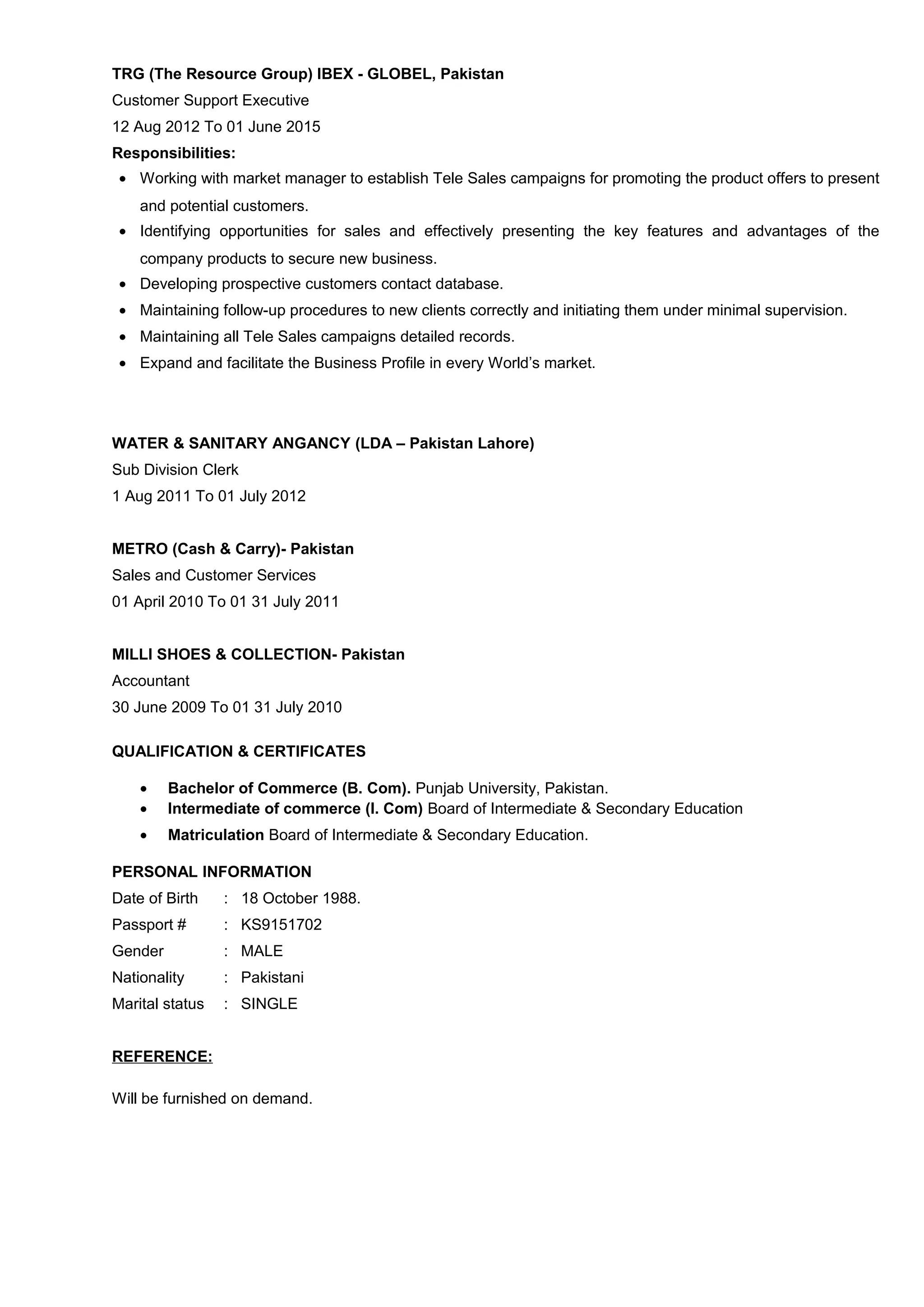 Abdul Rehman CV | DOC | Technology & Computing