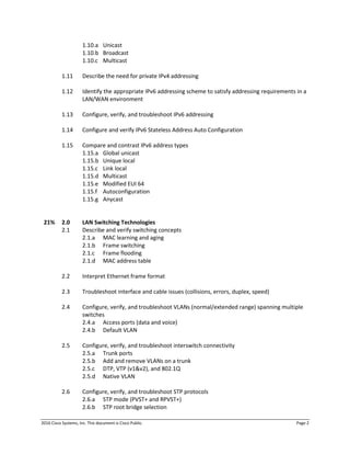 CCNA 2016 SYLLABUS | PDF