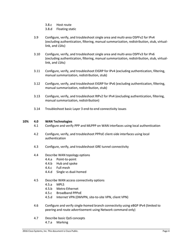 CCNA 2016 SYLLABUS | PDF