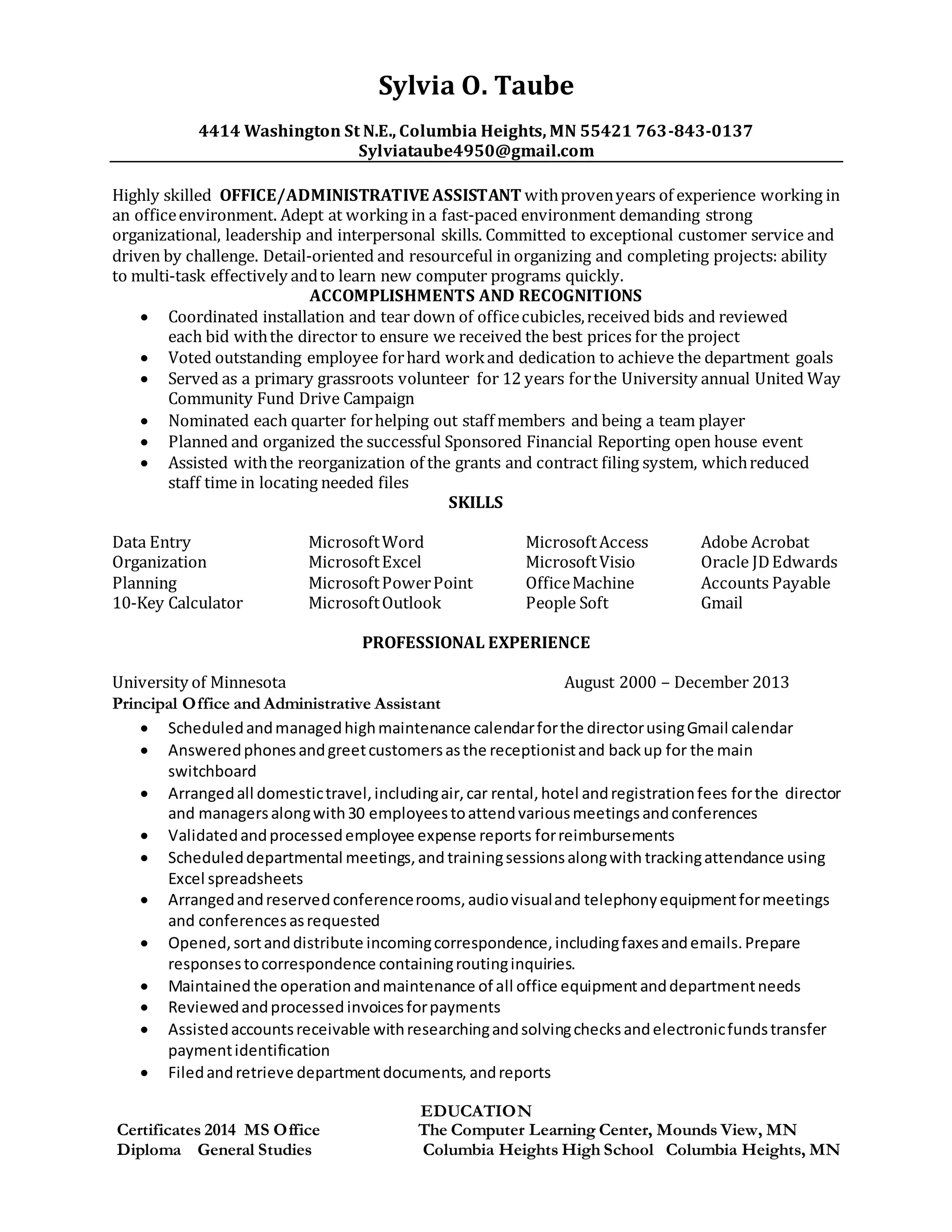August Resume | DOCX