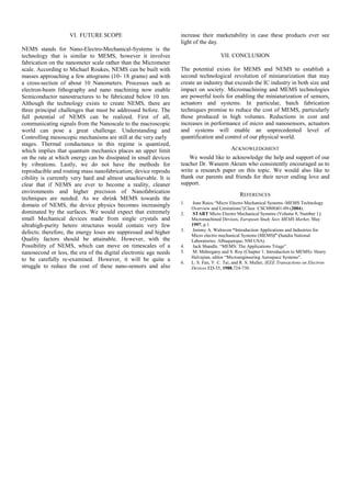 NEMS MEMS PAPER | PDF