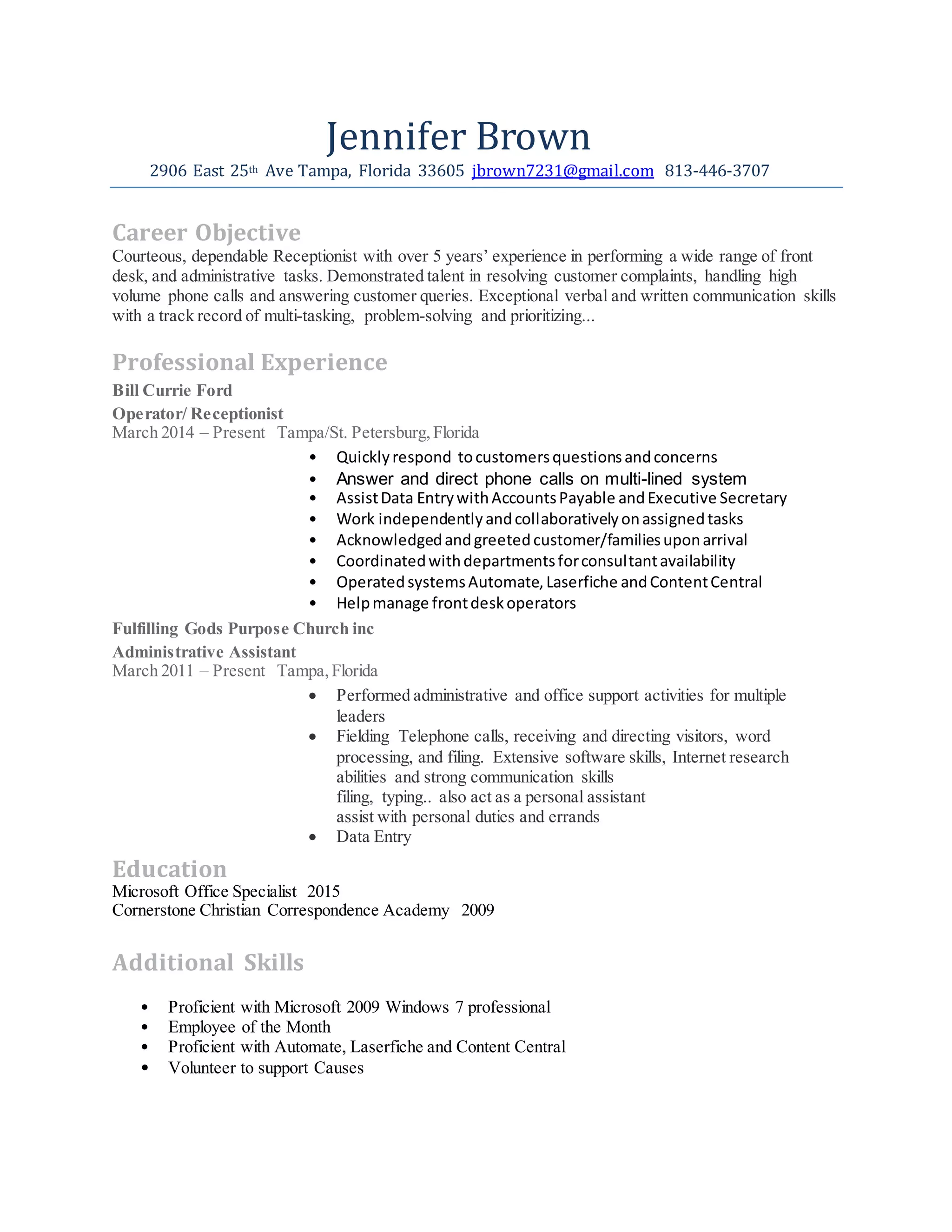 resume update | DOCX