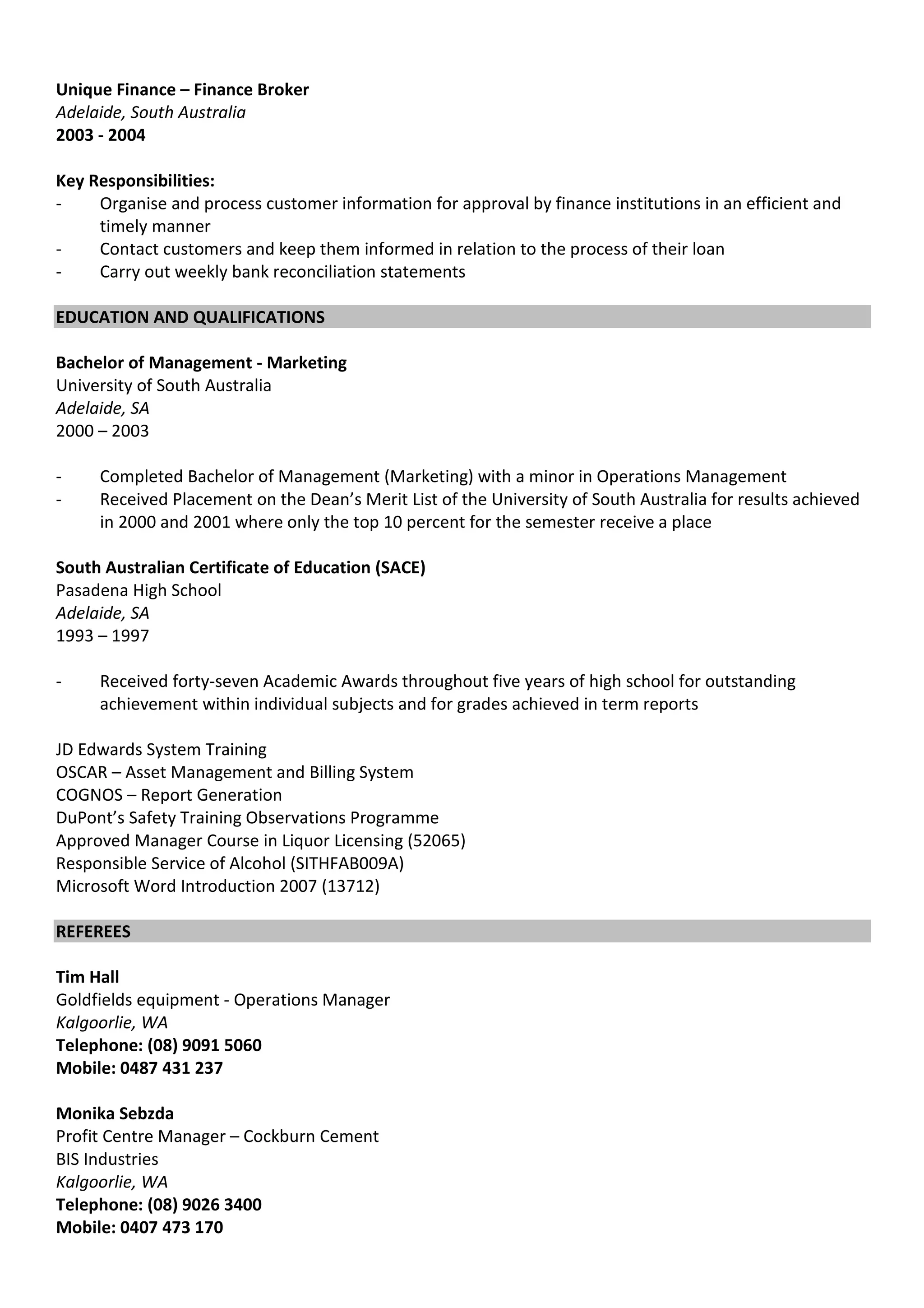 Curriculum Vitae | PDF