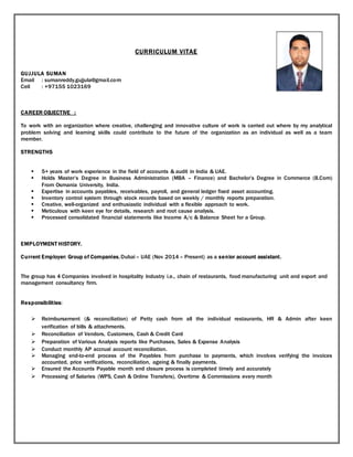 SUMAN RESUME | DOCX | Business Accounting & Finance | Business