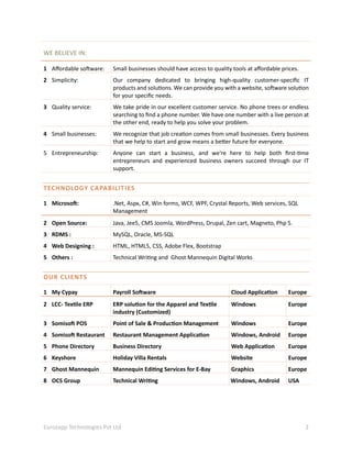 Euorzapp Company Profile | PDF