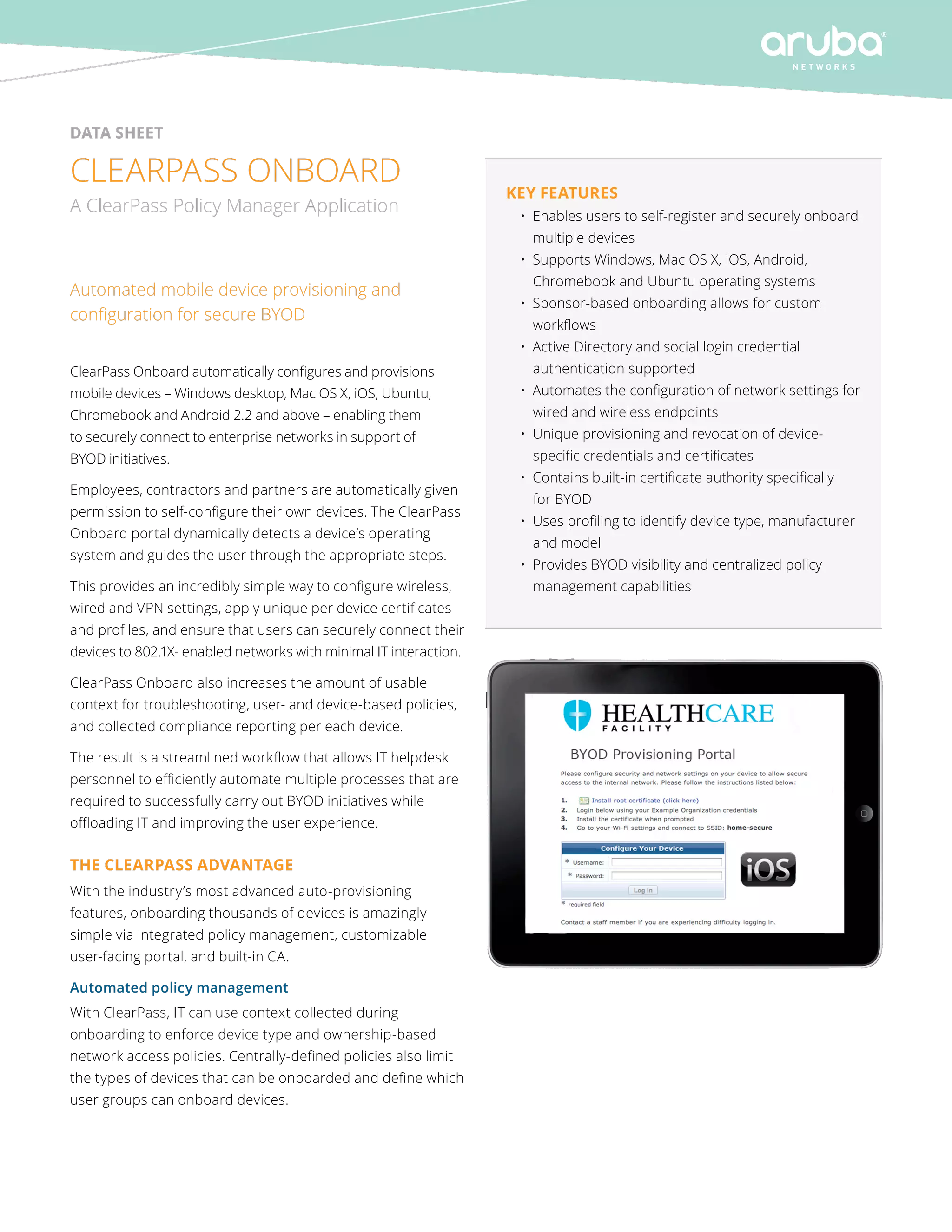 Aruba ClearPass_Onboard | PDF