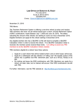 TRS ERO Refund | PDF