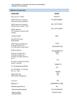 Alan's CV 1 2015 updated | PDF