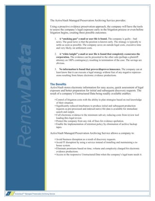 RenewData Managed Preservation Sevices White Paper | PDF