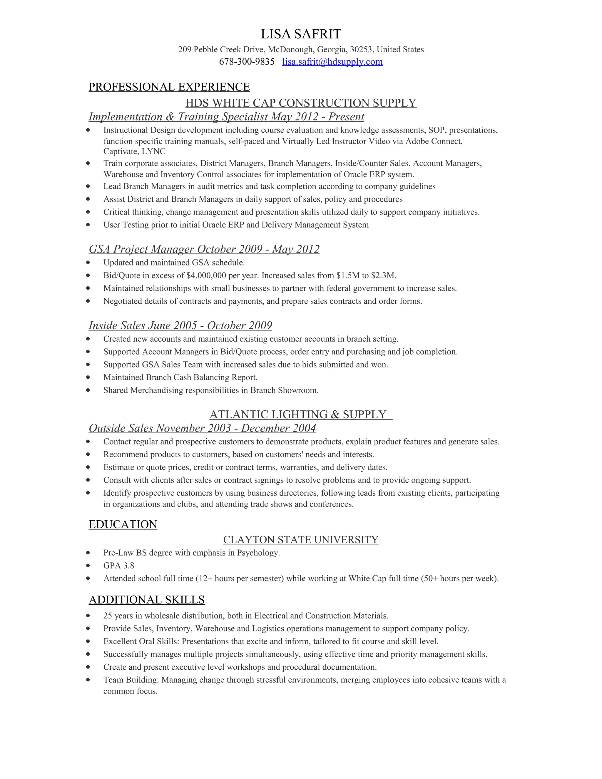 Lisa Safrit Resume | DOC