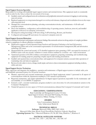 BECHTELL, WILLIAM_RESUME FINAL | DOCX | IT and Internet Support | Internet