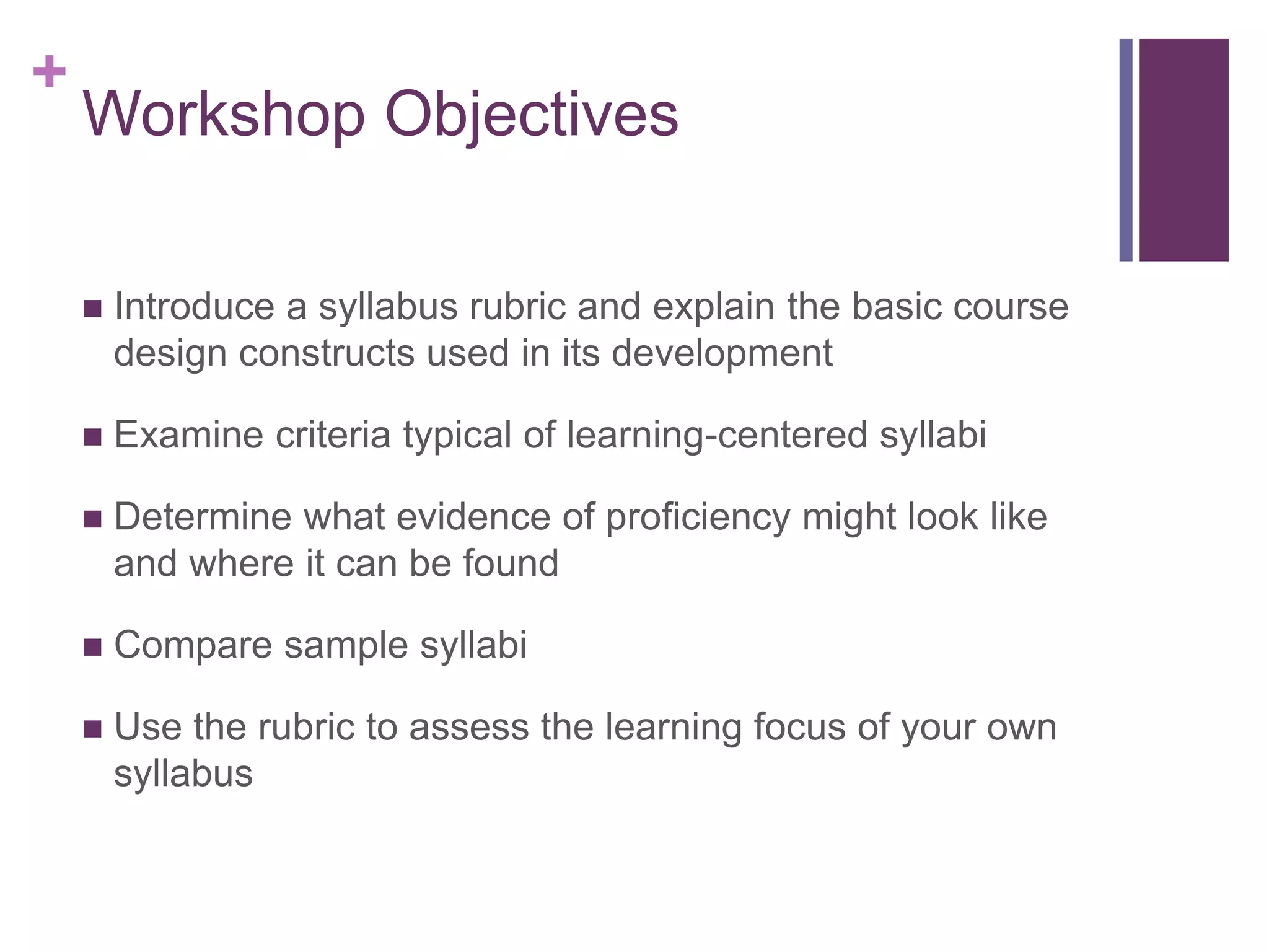 Assessing Your Syllabus | PPTX