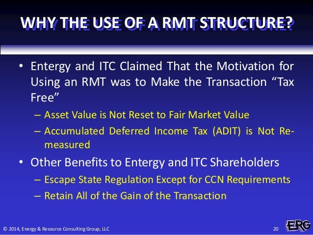 Reverse Morris Trust (ITC Transaction) Presentation Slides - ERG Cons…