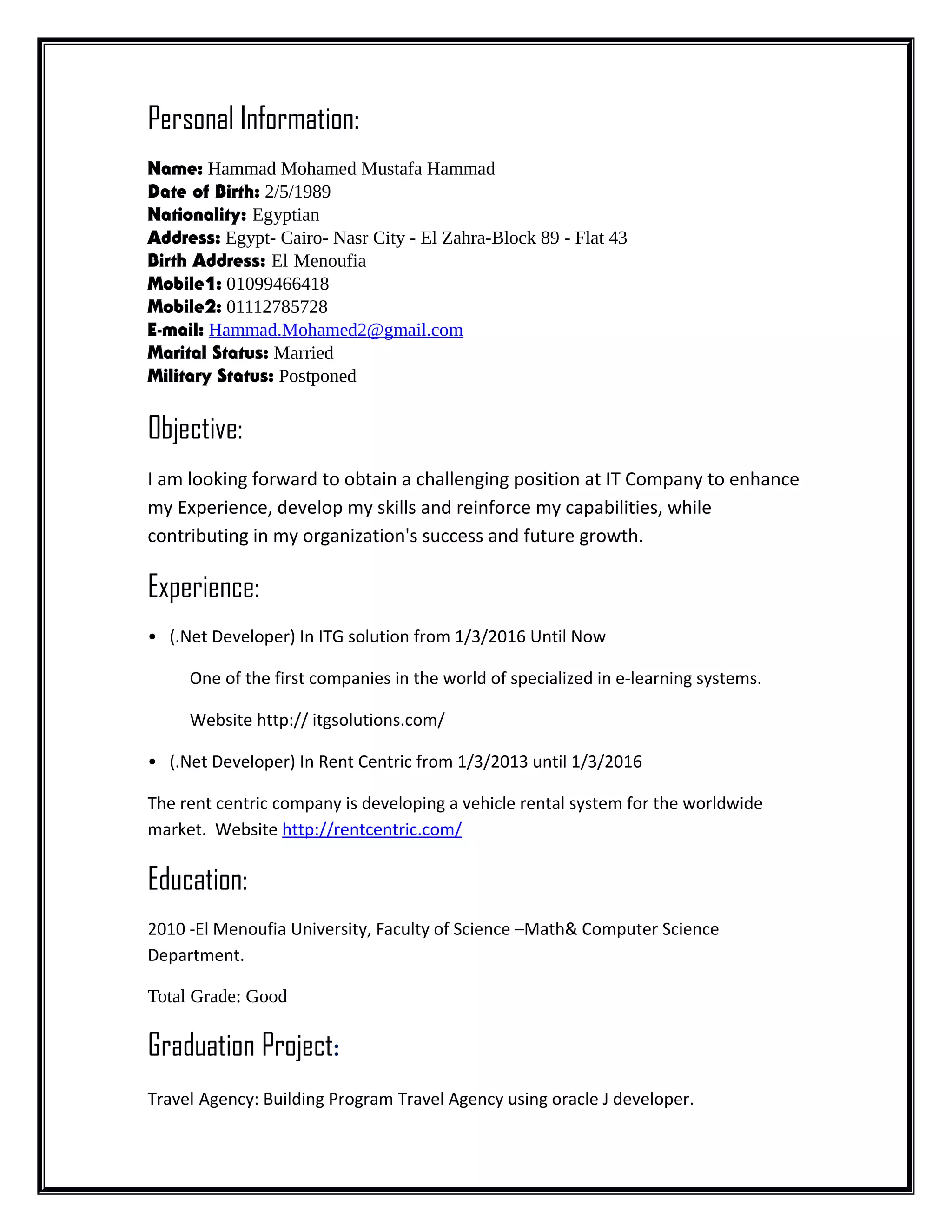 Hammad Mohammed | PDF