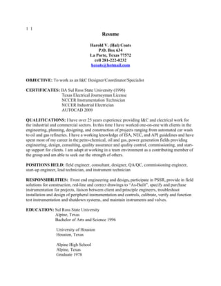 New I&C Resume | PDF