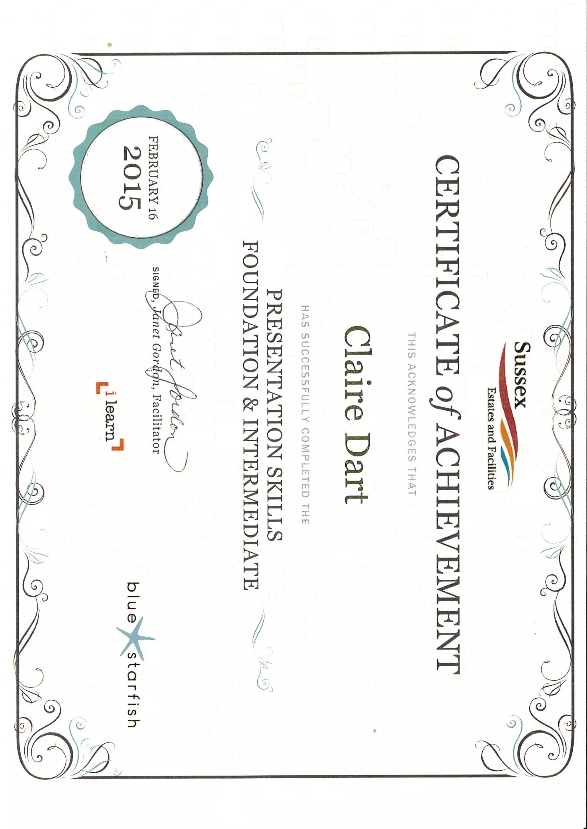 Presentation Skills Certificate | PDF